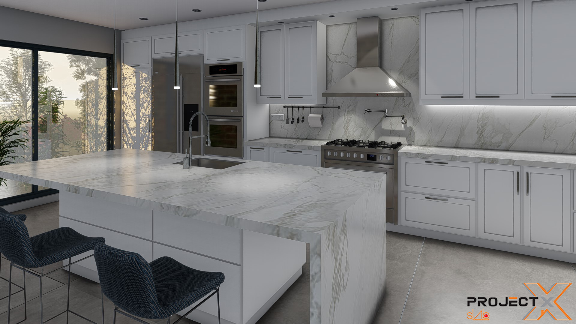 Large Kitchen Porcelain Tile Gallery - Project X Slabs