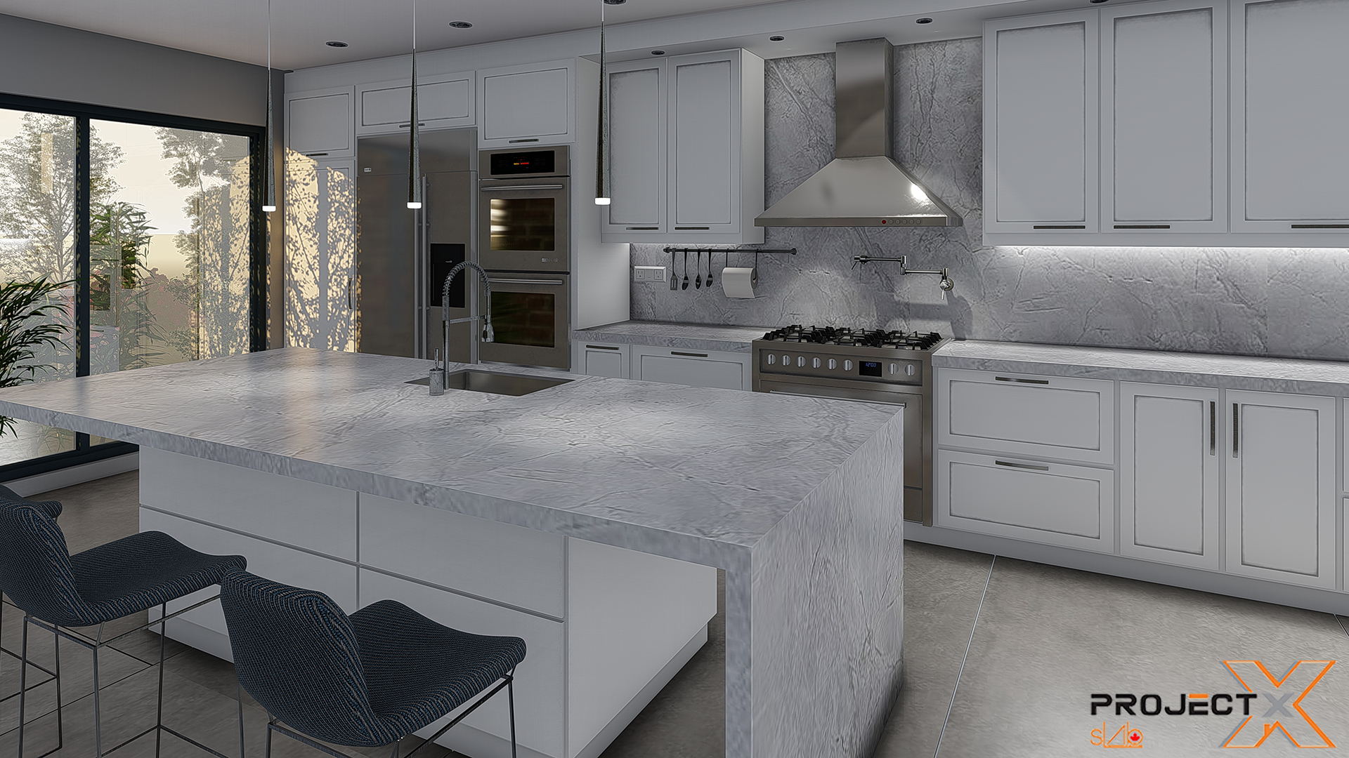 Large Kitchen Porcelain Tile Gallery - Project X Slabs