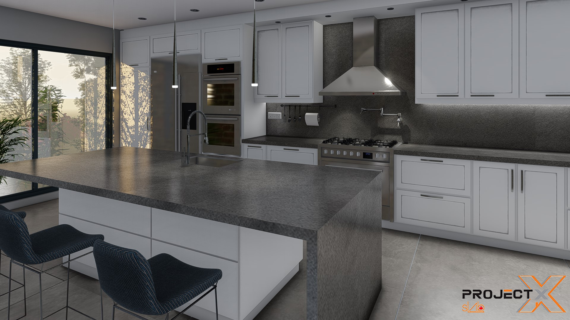 Large Kitchen Porcelain Tile Gallery - Project X Slabs